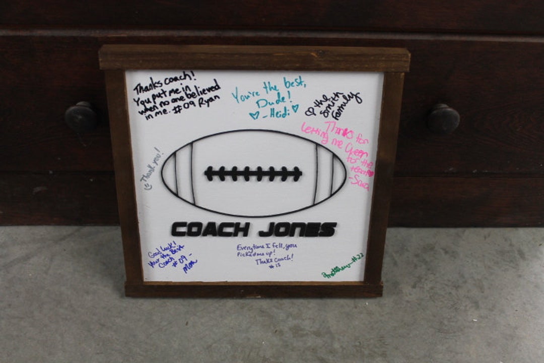 Coach Sign Board Football Sports Custom Personalized 3D Layered Signage ...