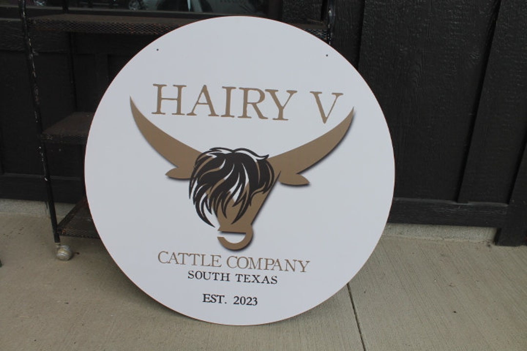 Personalized Cattle Company Hairy Cow Est Longhorn Highland Cow Smooth ...