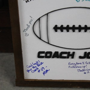 Coach Sign Board Football Sports Custom Personalized 3D Layered Signage ...