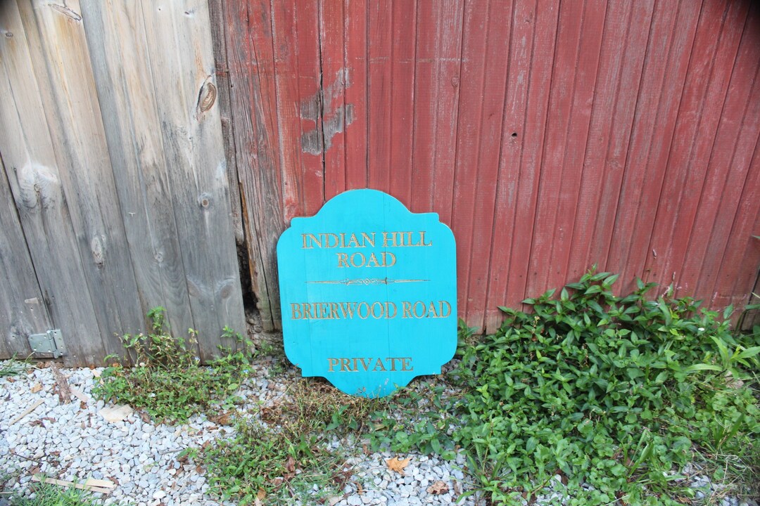 Large Private Drive Sign Engraved Solid Wood Custom Commercial Business ...