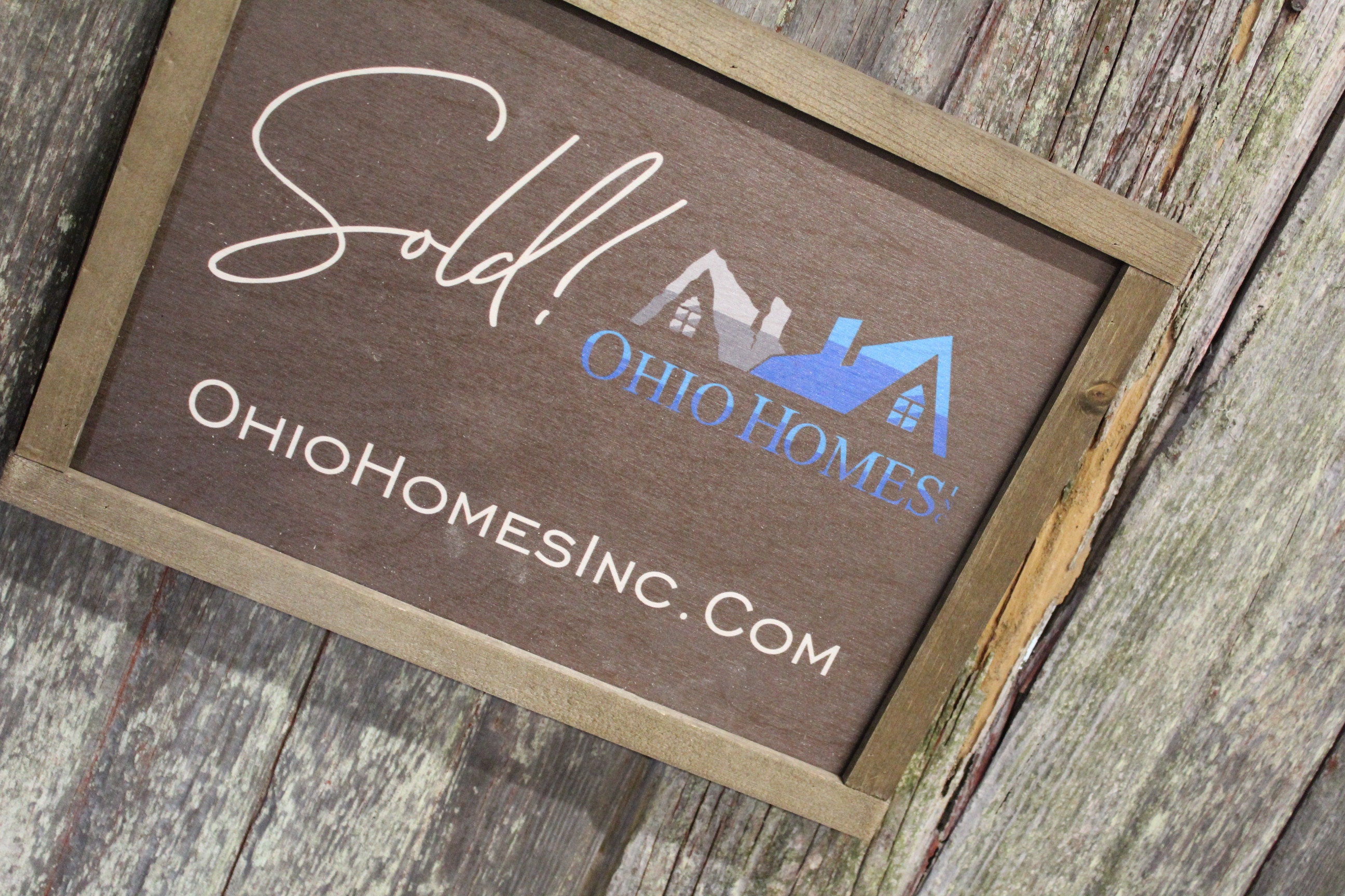 Sold Realtor Sign Wood Photography Prop Sign Advertising | Etsy