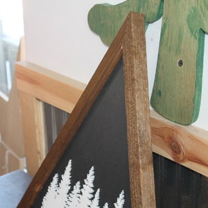 Triangle Tree Silhouette Sign Forest Wall Hanging Pine Wilderness Boho ...