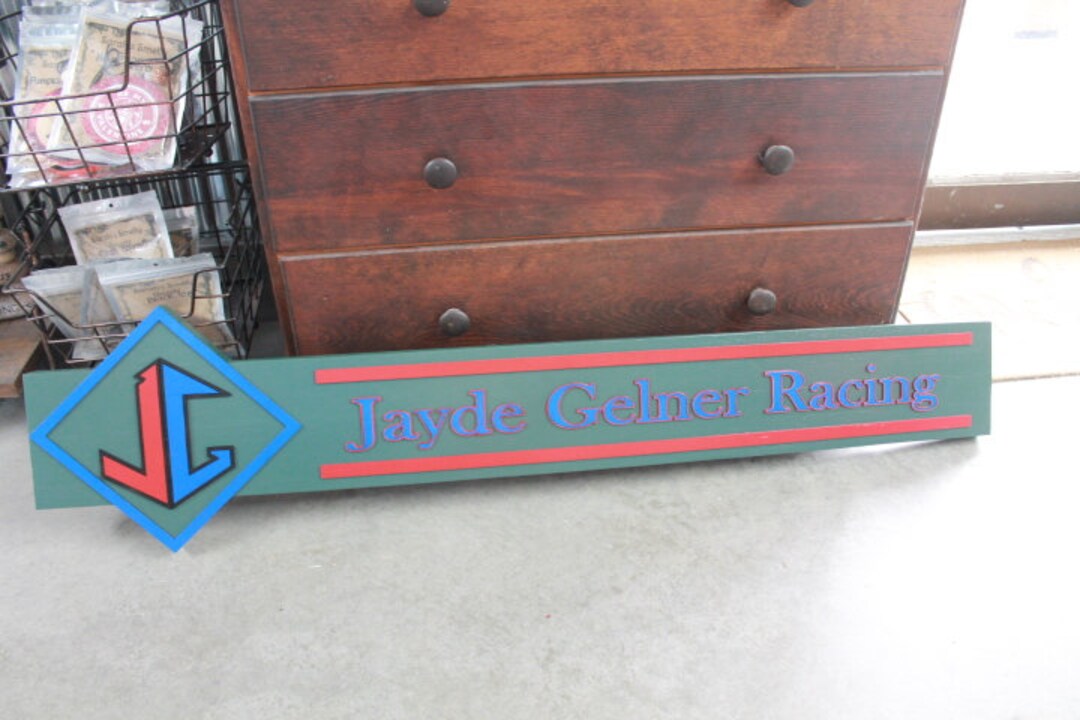 Racing Logo Contour Racetrack Competitive Sport Tent Raised Unframed ...