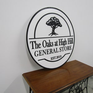 Custom Round Business Sign Commerical Signage Made to Order General ...