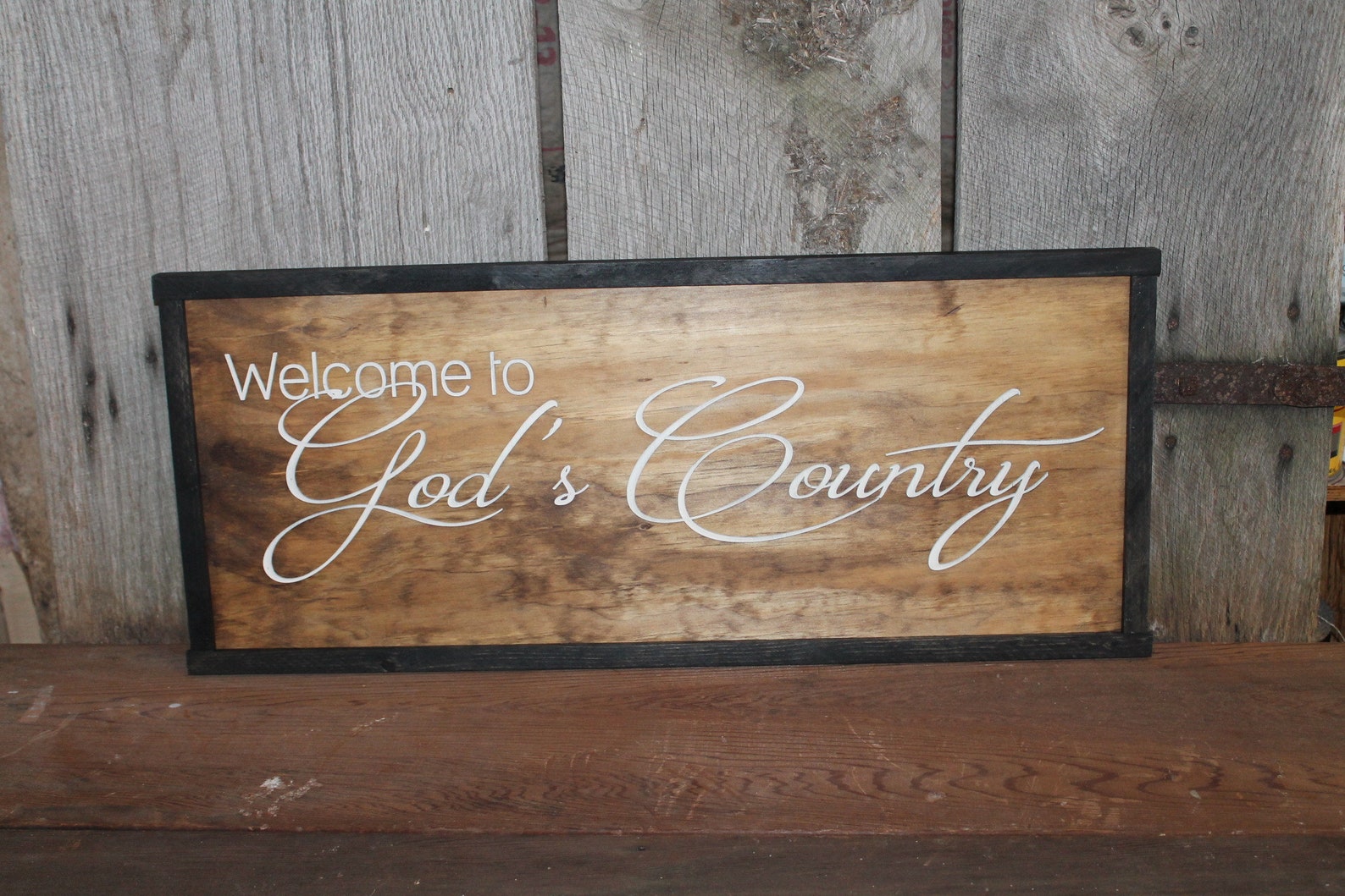 God's Country Entrance Sign Welcome Sign 3D Raised - Etsy