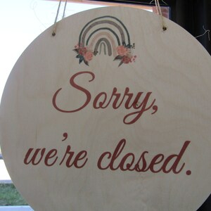 Small Business Sign Open Closed Double Sided Round Hanging - Etsy