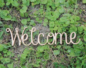 Laser Cut Wood Welcome Sign - Etsy