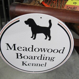 Custom Weatherproof PVC Boarding Kennel Pet Dog Round Logo Ready to ...