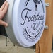 Custom Round LED Light Sign: Outdoor Business Logo Display - Etsy