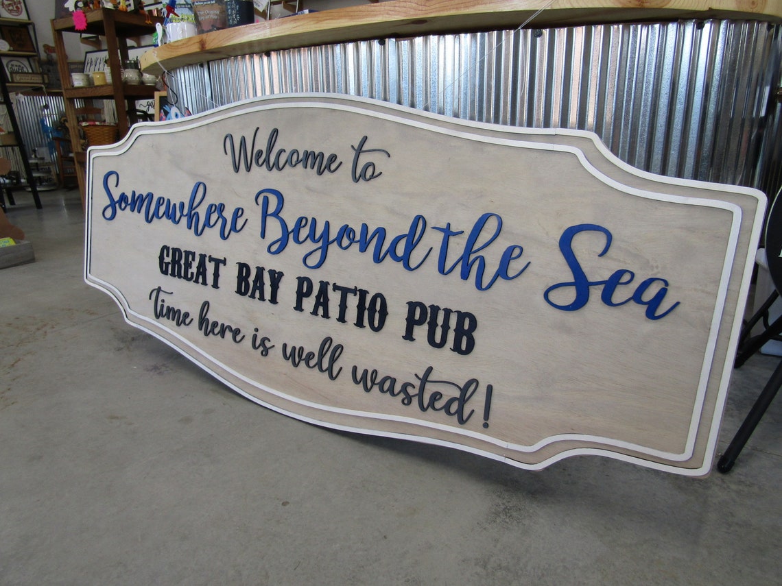 Custom Handmade Wood Sign Pub Signage Commerical Business Sign - Etsy