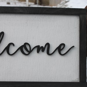 Raised Script Welcome Porch Sign Wood Sign Country Sign Country Shabby ...