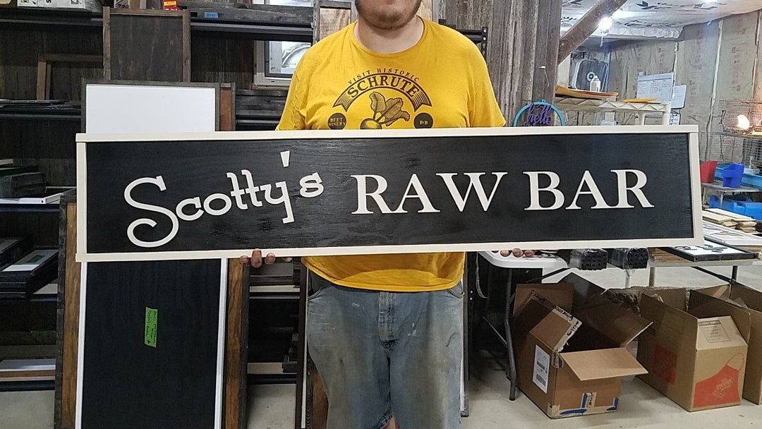 Large Custom Bar Sign, Ranch, Farm, Restaurant, Over-sized Rustic ...