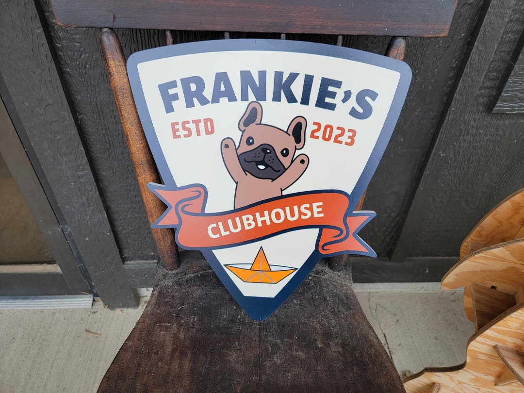 Contoured Personalize Waterproof Sign Puppy Smooth Custom Cut Signage ...