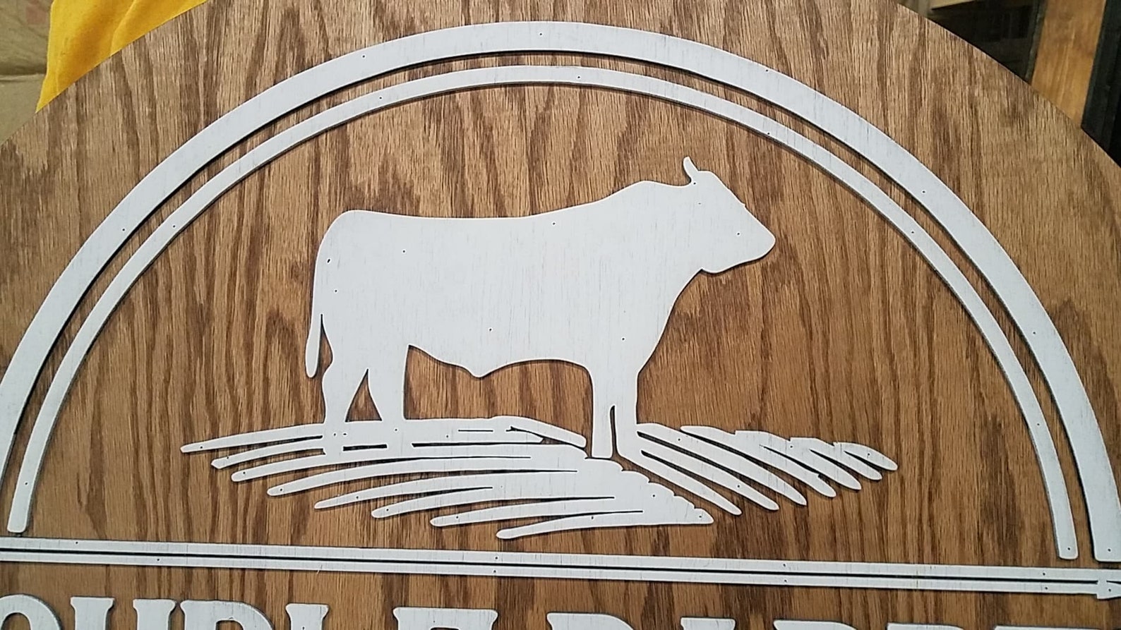 Large Wood Custom Farm Sign Round Ranch Signage Indoor Outdoor | Etsy