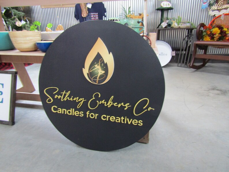 Custom Sign Candle Shop and Co Signage Creatives Soothing - Etsy