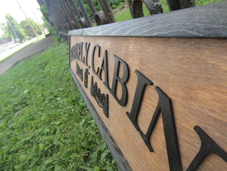 Custom Cabin Wooden Sign: 3D Laser Cut, Handmade - Etsy
