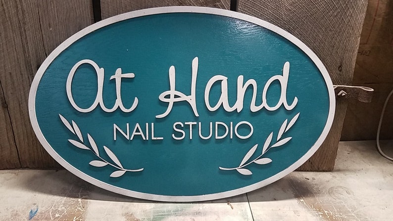 Large Wood Sign Salon Nail Manicure Hair Beauty - Etsy