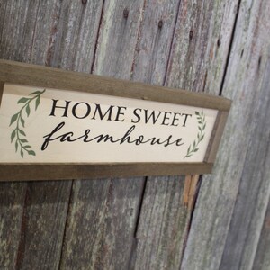 Home Sweet Farmhouse Sign Wood Printed Country Rustic Primitive Wall ...