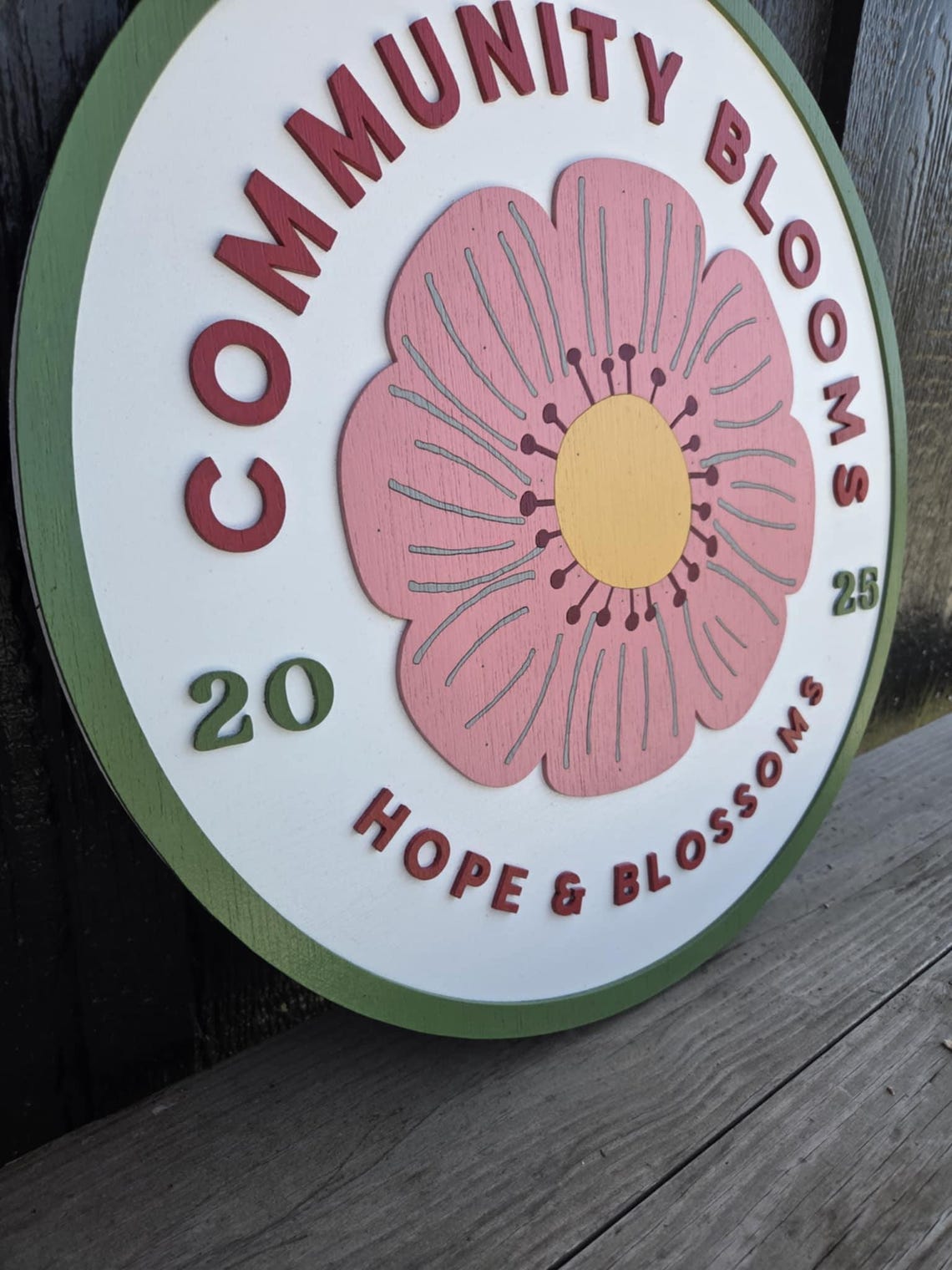 Custom Flower Shop Sign – Personalized Wood Logo Sign With Raised Text ...
