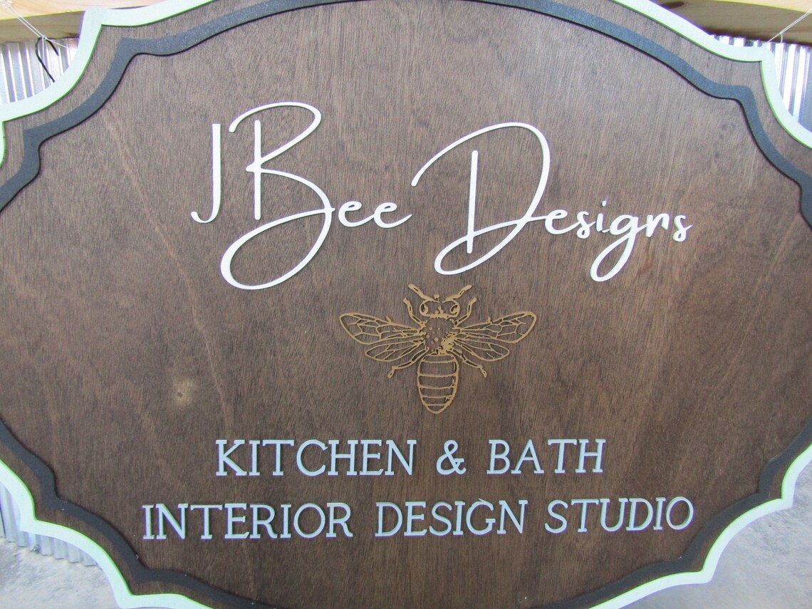 Custom Interior Design Wood Sign Commerical Signage Kitchen and Bath ...