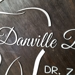 Large Custom Oval Dental Care Sign Wooden Dentist Office Commerical ...