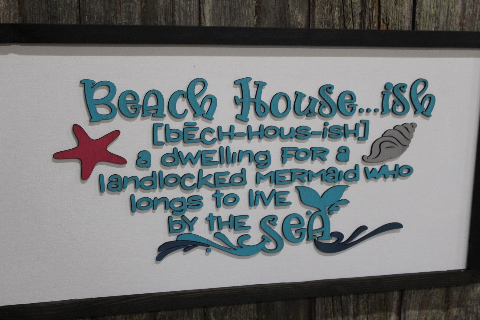 Beach House Ish Wood Sign Ocean Water Sea Dwelling for a - Etsy