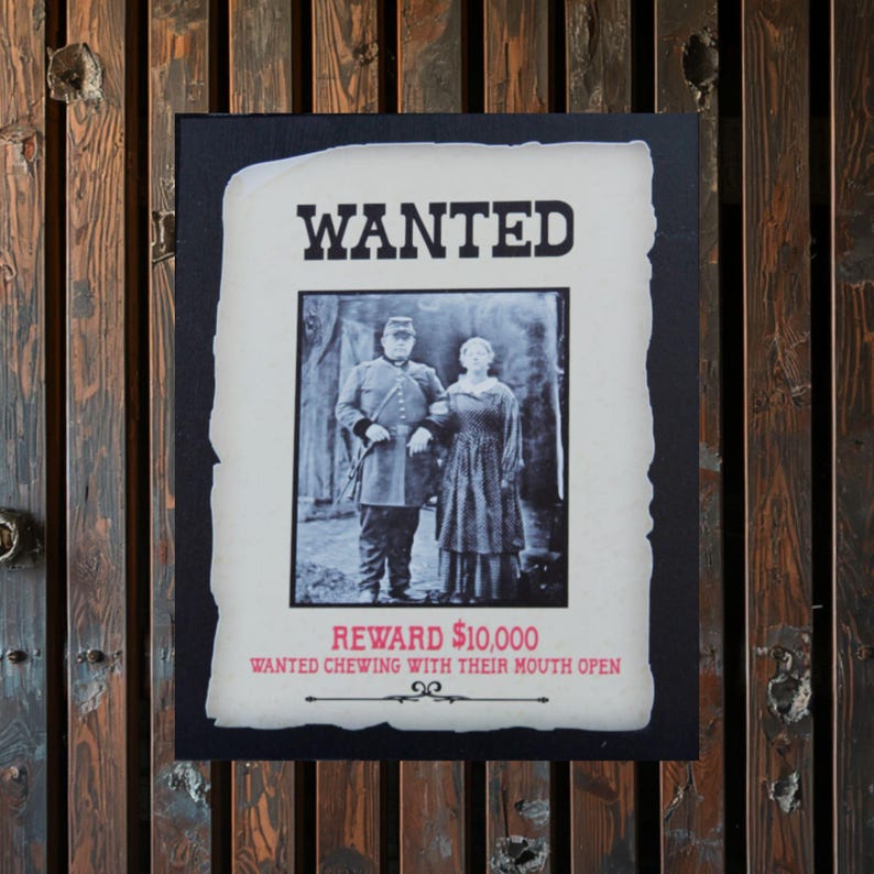 Custom Wanted Poster Sign • Personalized Photo Sign • Funny Western ...