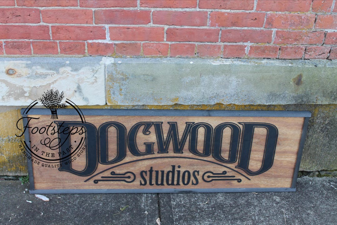 Large Custom Ranch Sign Dogwood Over-sized Rustic Business Logo Wood ...