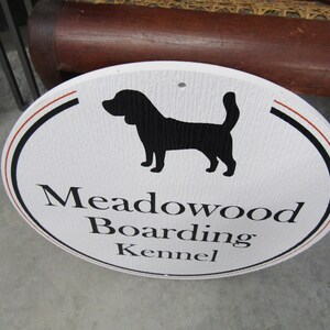 Custom Weatherproof PVC Boarding Kennel Pet Dog Round Logo Ready to ...