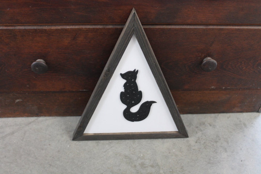 Fox Triangle Kit Woodland Hunter Forest Animals Framed 3D Handmade Art ...