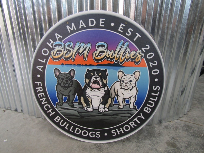 Custom Printed on Wood Sign Kennel Breeder Bullie Frenchie - Etsy