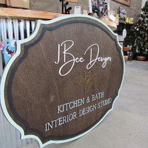 Custom Interior Design Wood Sign Commerical Signage Kitchen and Bath ...