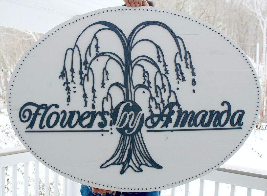 Hanging Business Sign Custom Shop Plaque, Your Logo Graphic or ...