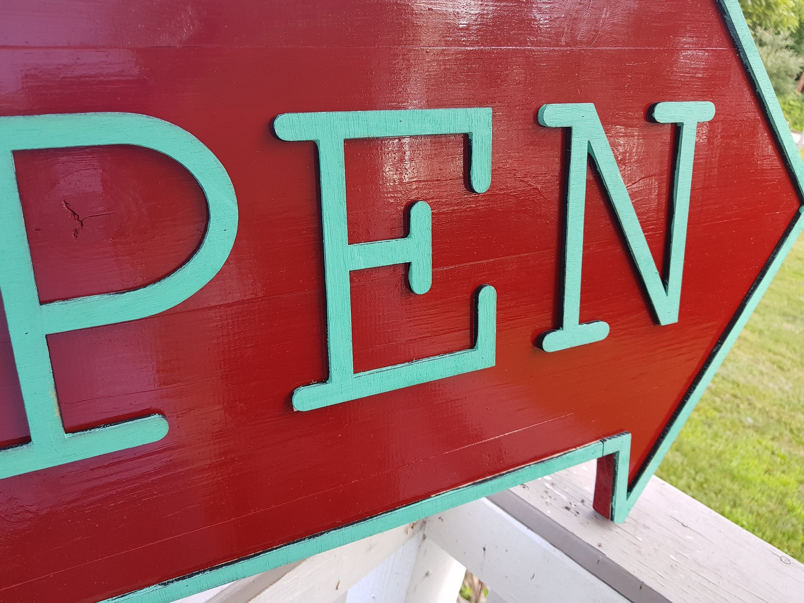 Custom Wood Open Sign Directional Arrow Large Wood Handmade | Etsy