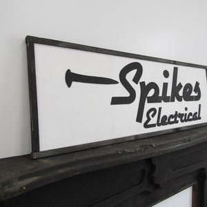 Large Custom Business Sign Spikes Electrical Commerical Signage Your ...