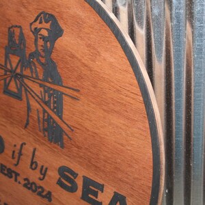 Nautical Sea Lantern Coast Guard USCG Custom Sign Round Base Sign Made ...