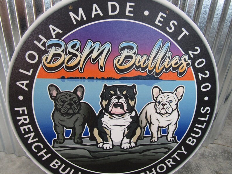 Custom Printed on Wood Sign Kennel Breeder Bullie Frenchie - Etsy