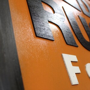 Raised Text Business Sign 3D Fence Company Large Custom Sign Black ...