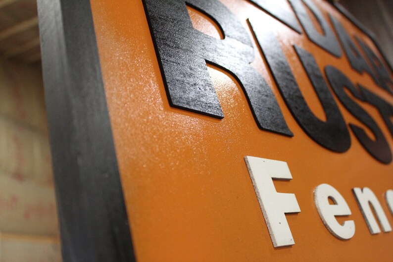 Raised Text Business Sign 3D Fence Company Large Custom Sign | Etsy