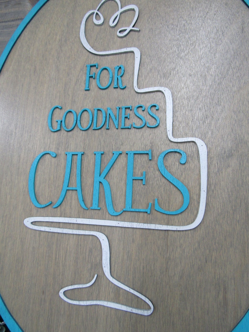 Bakery and Cakes Wood Sign – Funny Bakery Wall Decor for Kitchen or ...