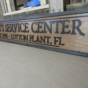 Service Center Sign Wooden Signage Large Oversized Store Front Sign ...