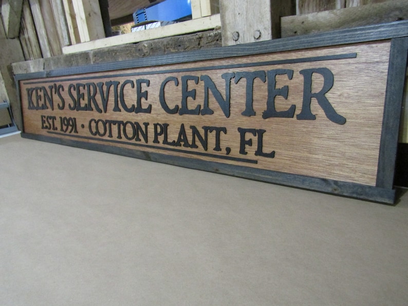 Service Center Sign Wooden Signage Large Oversized Store Front - Etsy