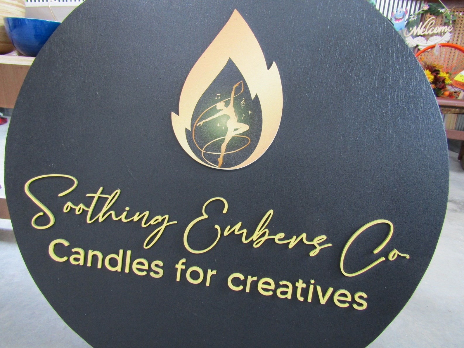 Custom Sign Candle Shop and Co Signage Creatives Soothing - Etsy