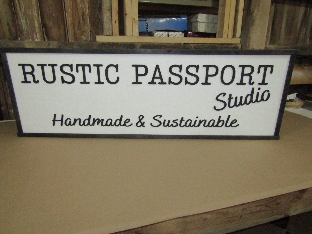 Custom Signage Business Commerical Signs Wooden Framed Handmade Made to ...