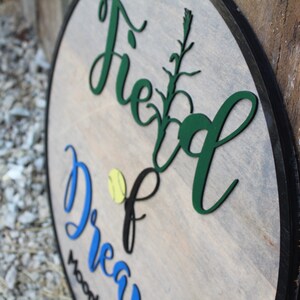 Large Softball Field Sign Round Baseball Field Over Sized Corn Field ...