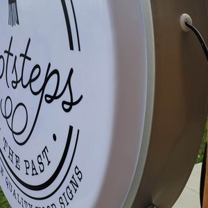 Custom Round LED Light Sign: Outdoor Business Logo Display - Etsy