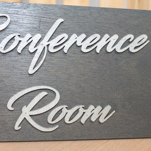 Conference Room Business Sign Unframed Commerical Signage 3D Raised ...