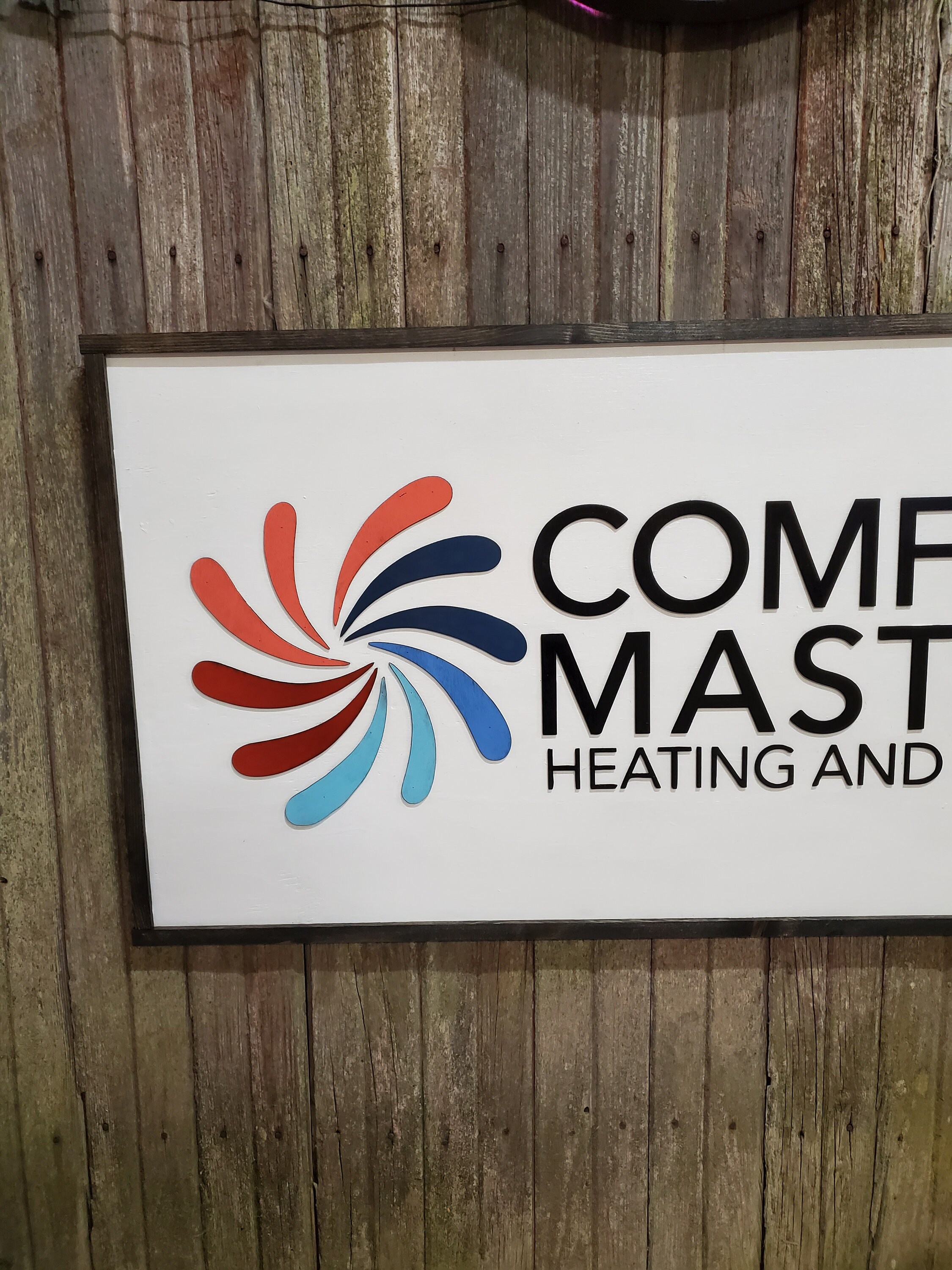 Heating and Cooling Wood Sign Large Outdoor Commercial AC - Etsy