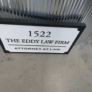 Custom Engraved Wood Law Firm Sign: Indoor/outdoor Address Sign - Etsy
