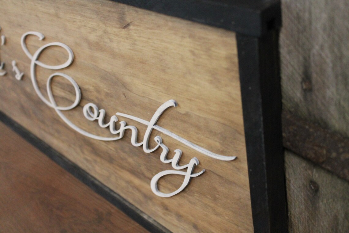 God's Country Entrance Sign Welcome Sign 3D Raised - Etsy